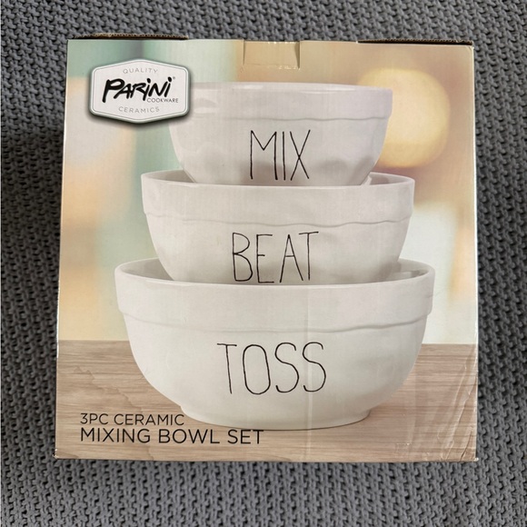 Parini | Dining | Parini White Ceramic Mixing Bowl Set | Poshmark